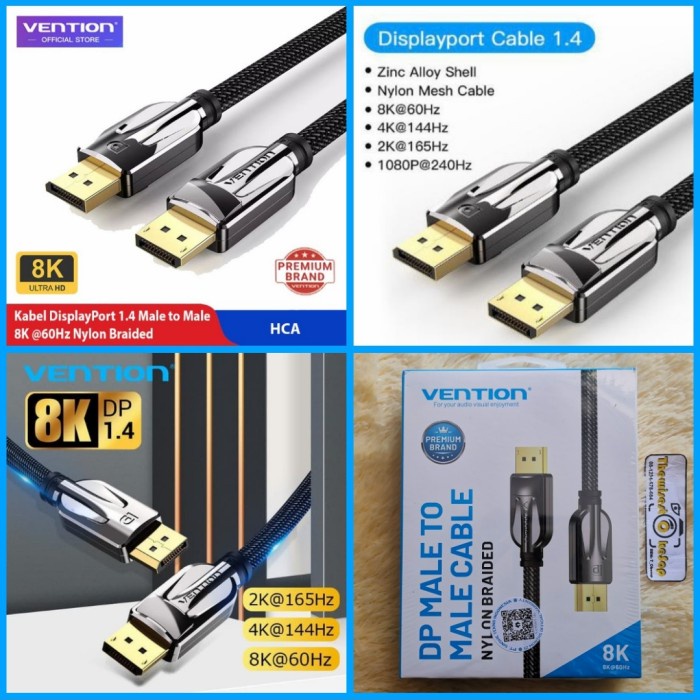 สาย DP Vention Display Port 1.4 HDR HCA DisplayPort 8K 60HZ 4k 144hz ...