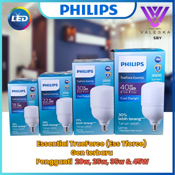 CAHAYA Philips TForce Essential True Force Capsule Lamp 20W 25W 35W 45W แสงสีขาว | Shopee Thailand