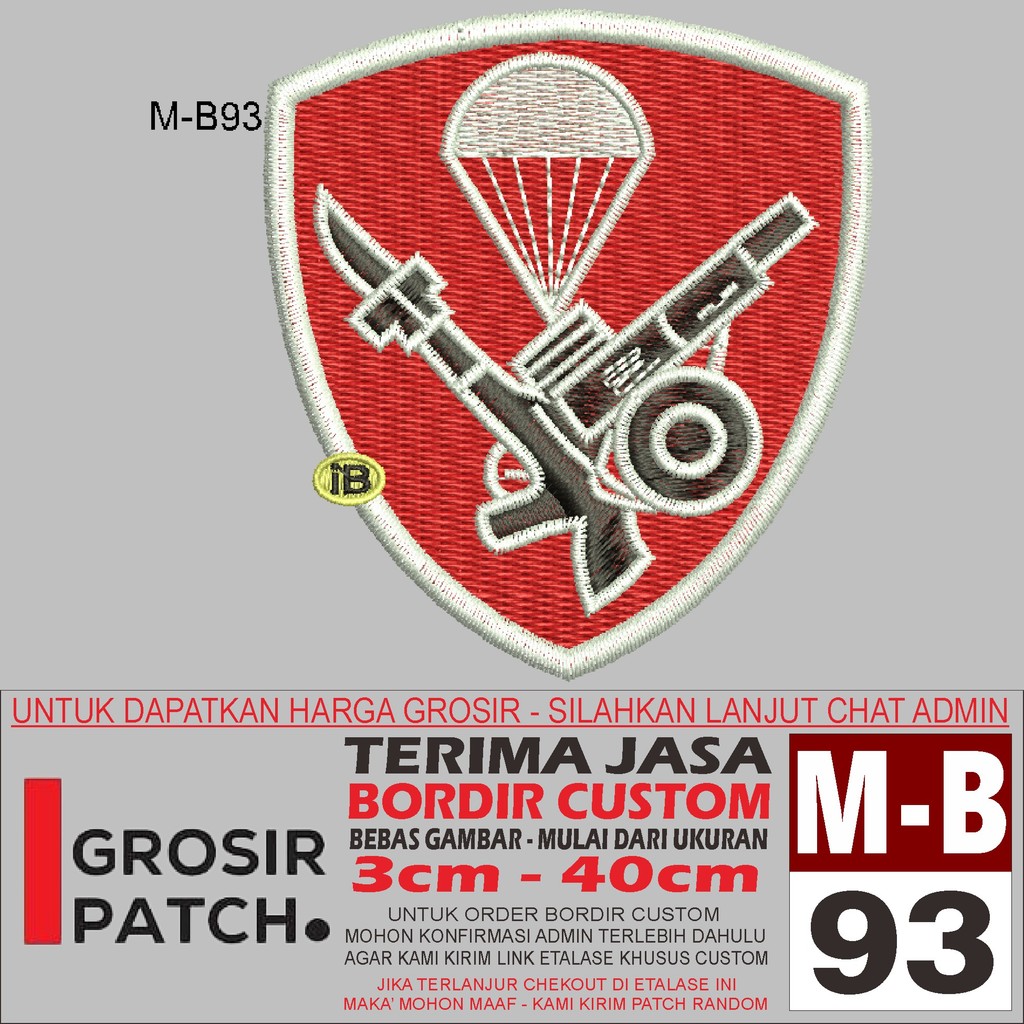 MB EMBROIDERED PATCH M-B93 TNI โลโก้ AIR FORCE อุปกรณ์เสริม/EMBROIDERY ...