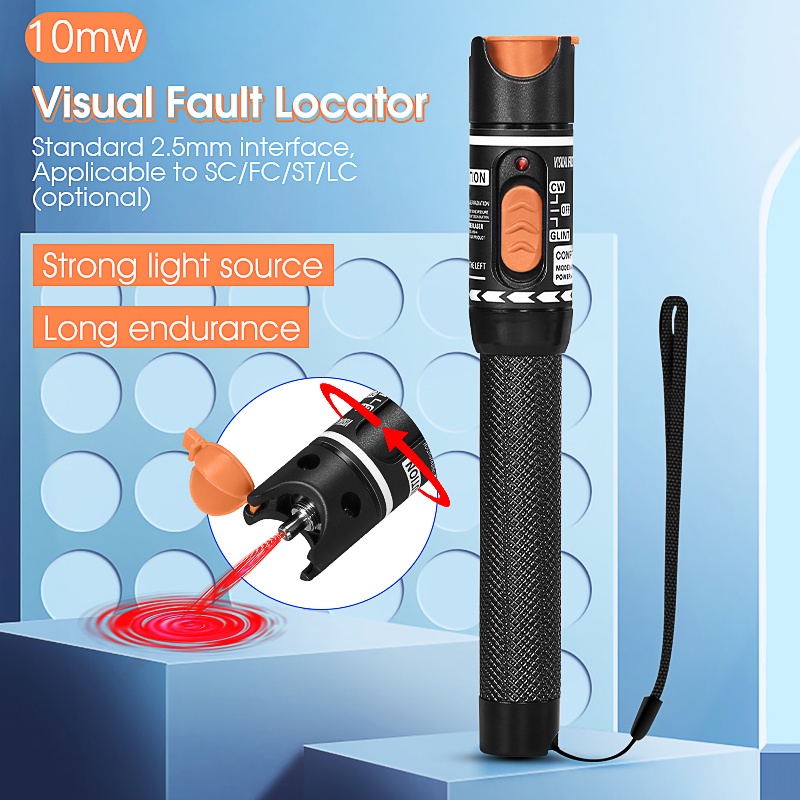 10mW Fiber Visual Fault Locator SC FC ST แหล่งกำเนิดแสงสีแดง Fiber ...