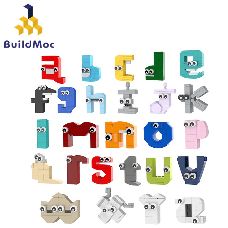 Buildmoc Alphabet Lore Number Lowercase a-z 26 lowercase English ...