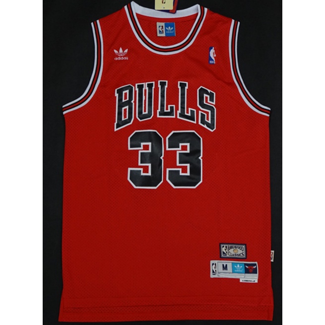 Red new NBA Men 's Chicago Bulls #33 Scottie Pippen เสื ้ อบาสเก ็ ตบอล ...