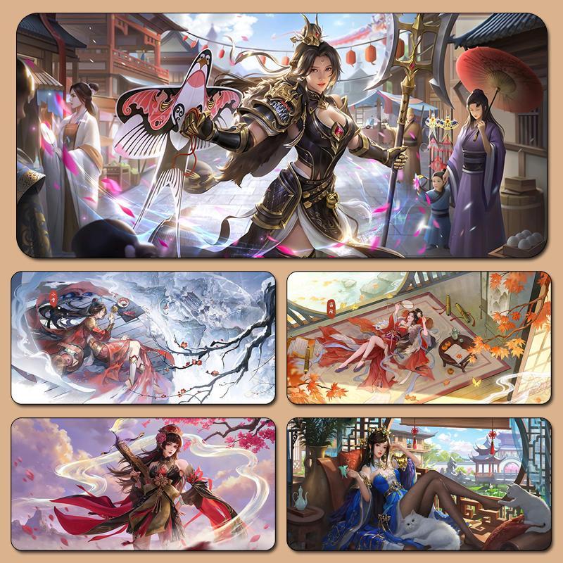 แผ่นรองเมาส์ฆ่าสามก๊ก Guo Jialing Lu Lingqi Xu Rong Wu แป้นคีย์บอร์ดผัก ...