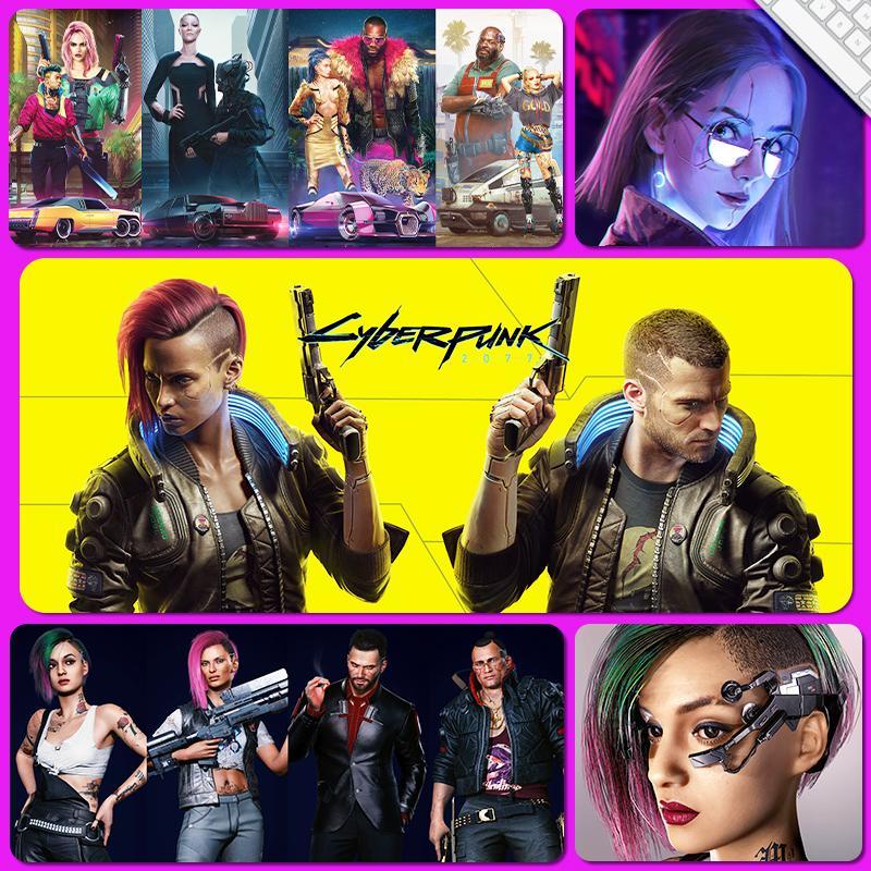 Cyberpunk 2077 แผ่นรองเมาส์ขนาดใหญ่ Seaming คีย์บอร์ดแผ่นรองโต๊ะที่กําหนดเอง CDPR สินค้าเกม ...