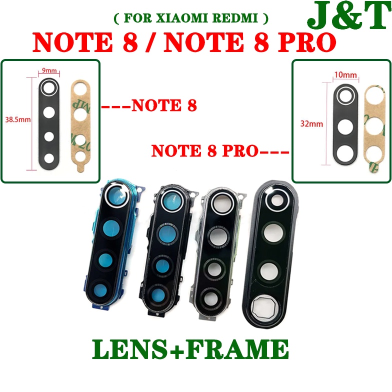 สําหรับ Redmi Note8 Pro Note 8 ฝาครอบเลนส์กระจกกล้องหลักด้านหลังพร้อม ...