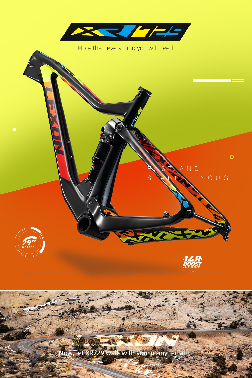 Lexon XR729 Full Suspension Mountain Bike กรอบ XC Trial Cross Country ...