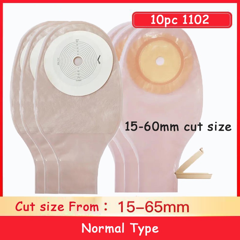 10 ชิ้น Ostomy กระเป๋า One-piece ระบบ Drainable Colostomy กระเป๋า Stoma ...