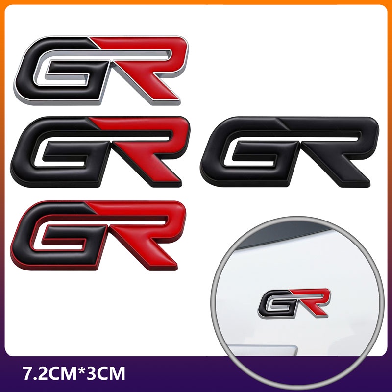 ใหม่ สติกเกอร์โลหะ ลาย GR Racing Styling Car Body Decal สําหรับติดตก ...