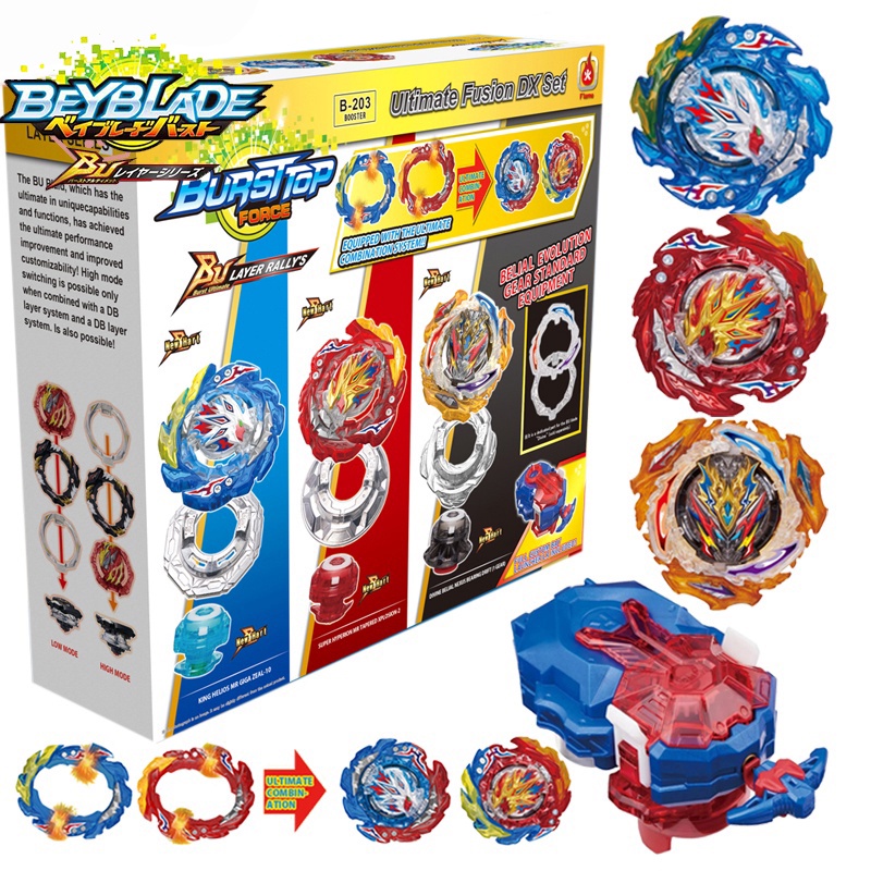 Beyblade Burst B-203 BU Ultimate Fusion DX Set Spinning Top B203 with ...