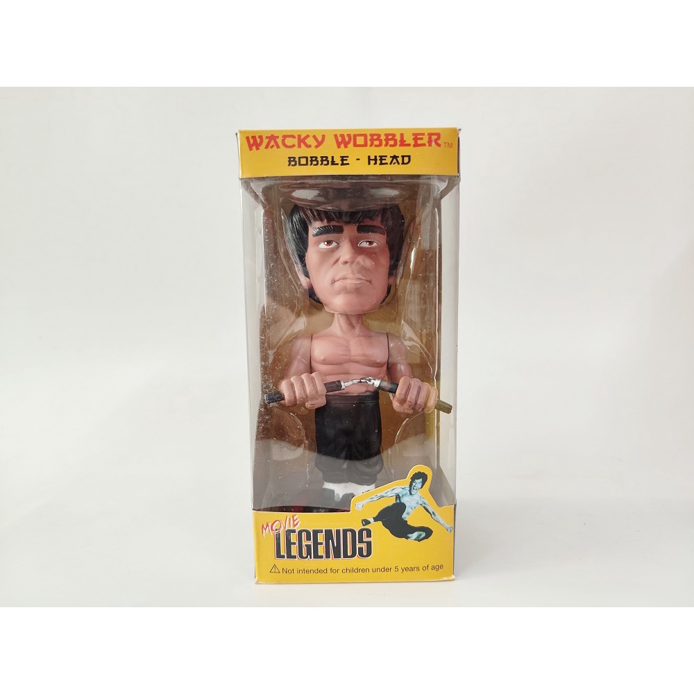 กล่องของเล่นฟิกเกอร์ PVC รูปปั้น Bruce Lee Bobble Head ขนาด 7 นิ้ว ...