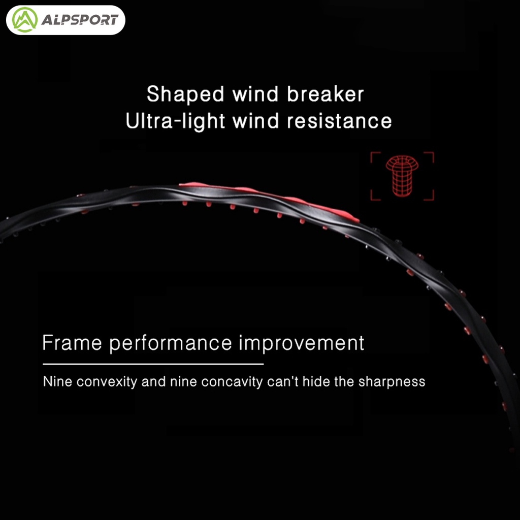 Alp MH-V5 ไม้แบดมินตัน คาร์บอนไฟเบอร์ 5U 75 กรัม 30 ปอนด์ 100% สีม่วง ...