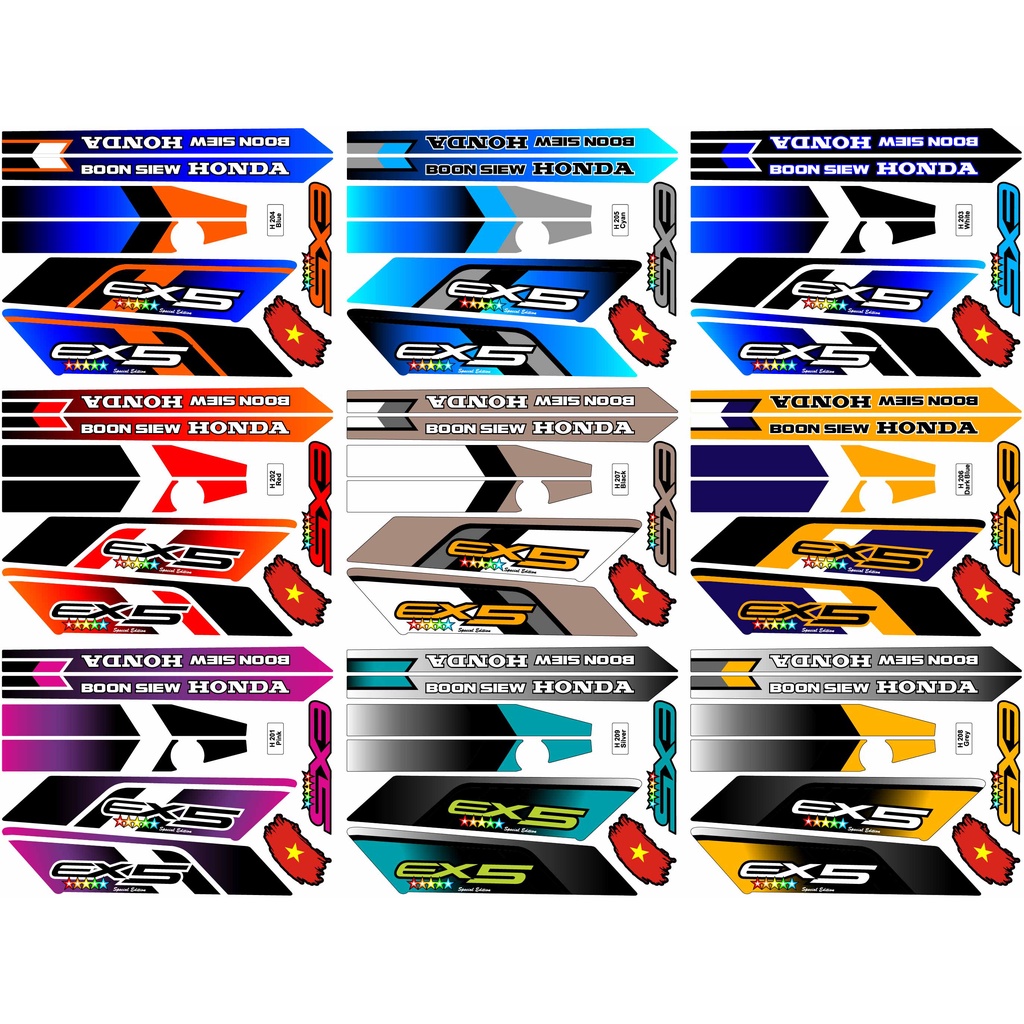 Body Sticker EX5 Dream Vietnam Design สติ๊กเกอร์ร่างกายเวียดนาม EX5 ...