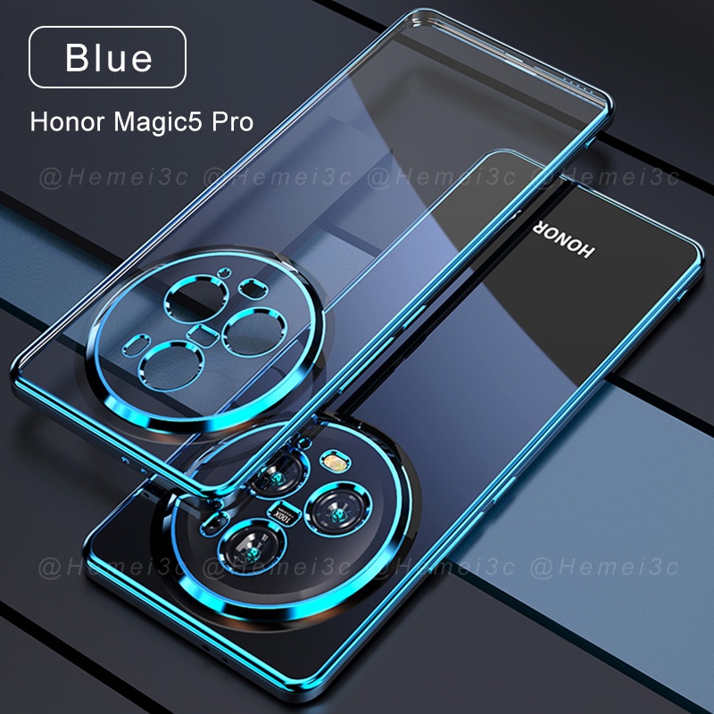 Honor Magic 5 Magic5 Pro เคสโทรศัพท์ TPU นิ่ม แบบใส ขอบชุบ | Shopee Thailand