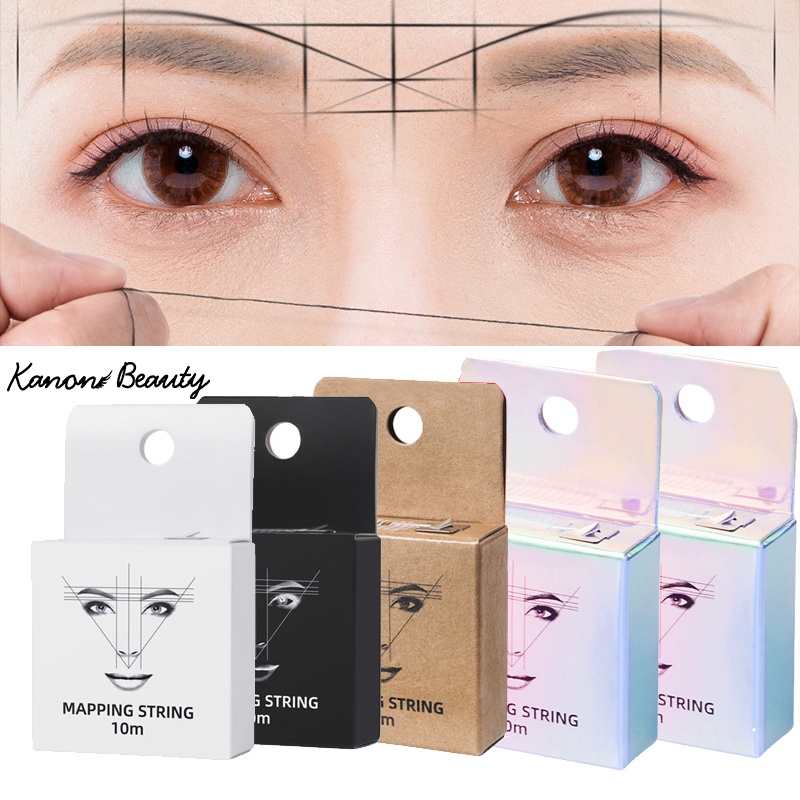 10 เมตร Microblading Mapping Pre-Ink String สําหรับแต่งหน้าคิ้วย้อมผ้าลินินด้ายกึ่งถาวรตําแหน่ง ...