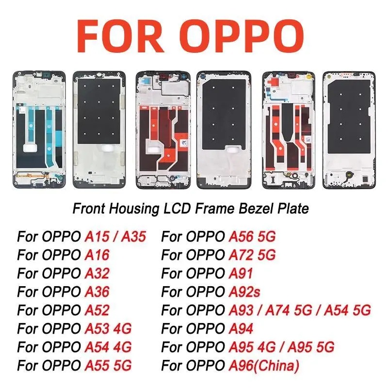 เคสโทรศัพท์มือถือ กรอบกลาง LCD แบบเปลี่ยน สําหรับ OPPO A15 A16 A32 A36 A52 A53 4G A54 4G A55 5G ...