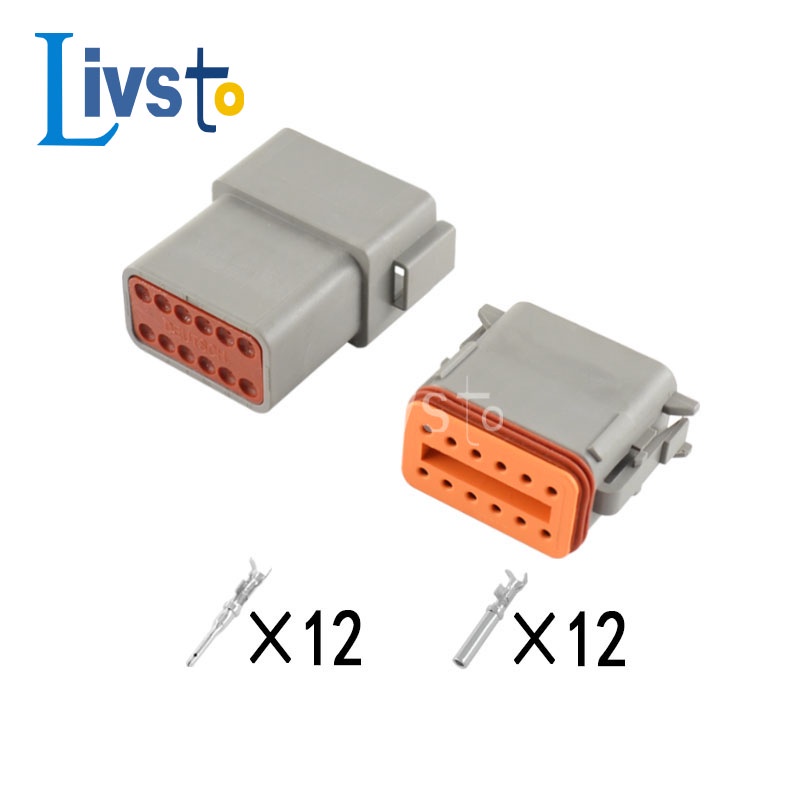 Deutsch ปลั๊กเชื่อมต่อไฟฟ้า DT DT06-2S DT04-2P 2P 3P 4P 6P 8P 12Pin กัน ...