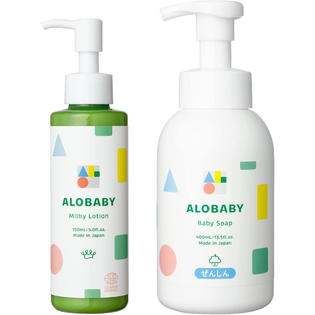 ส่งตรงจากญี่ปุ่น Alobaby ชุดผลิตภัณฑ์ดูแลผิวออร์แกนิก (โลชั่นนม 150 มล. + สบู่เด็ก) | Shopee ...