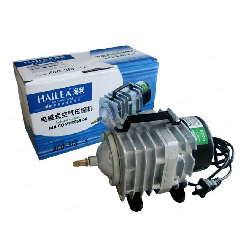 ใหม่ เครื่องปั๊มออกซิเจนไฟฟ้า 70 ลิตร ต่อนาที 45W Hailea ACO-318 ...