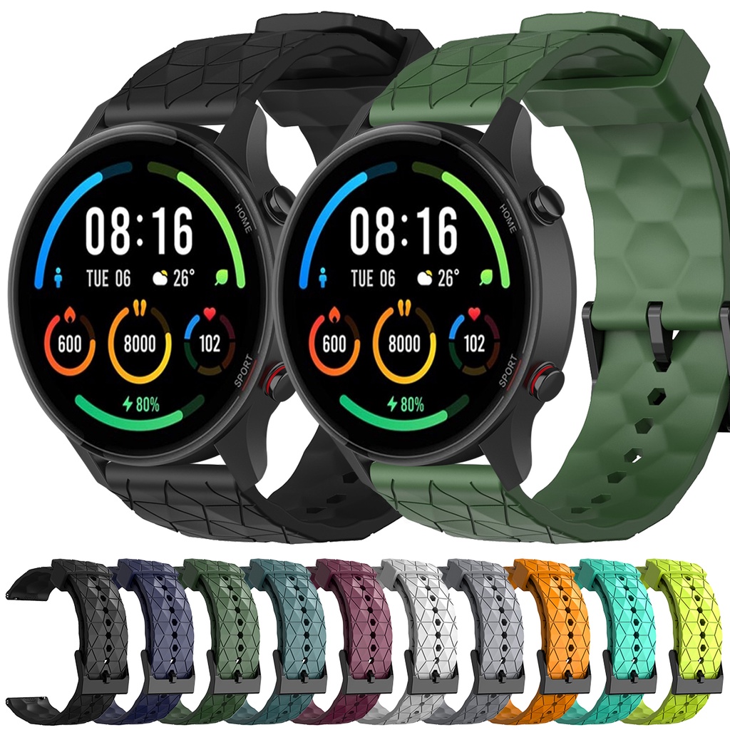 สายซิลิโคนสําหรับ Xiaomi Mi Watch / Xiaomi Mi Watch Color Sports EDN รูปแบบฟุตบอล Samrt สาย ...