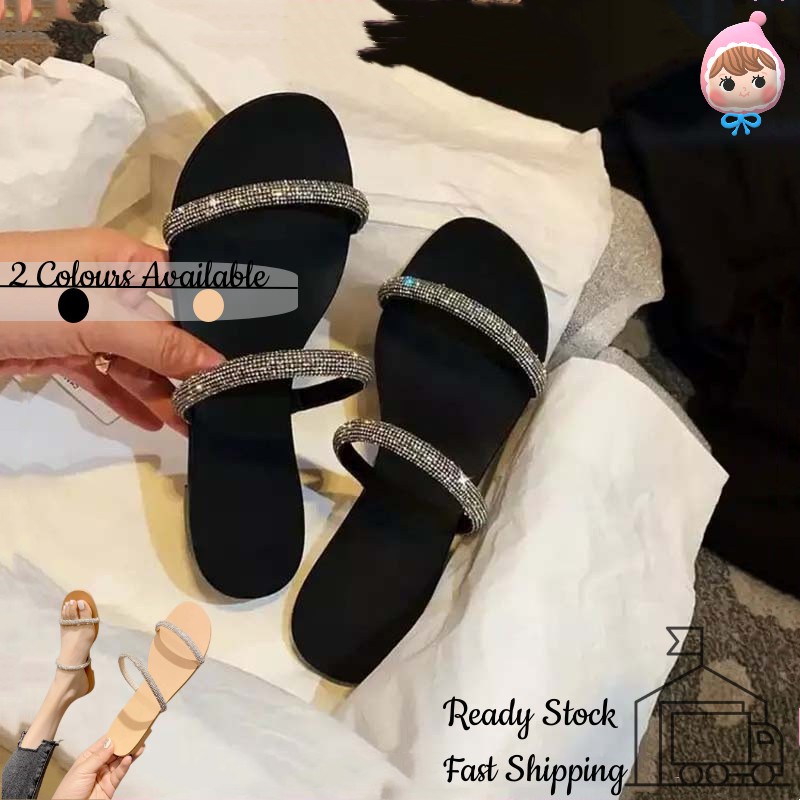 Kasut Raya Perempuan Raya 2023 Plus Size(35-43) รองเท้าแตะผู้หญิงสายรัด ...