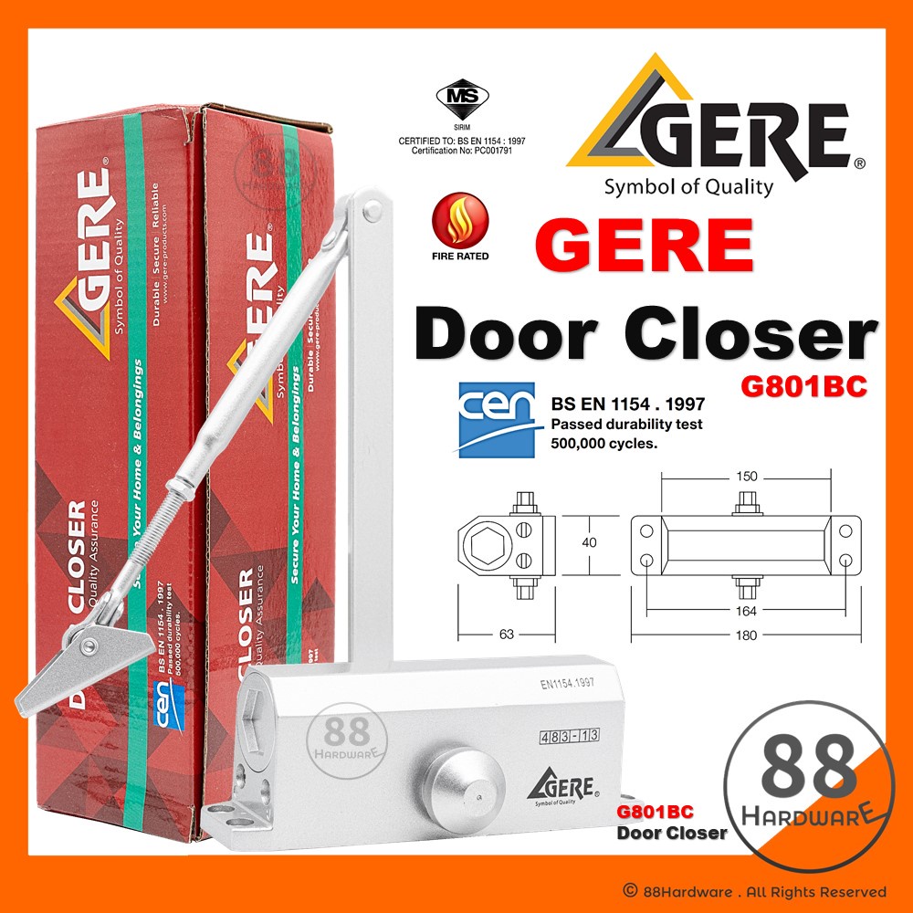 【FIRE Rated】sirim GERE G801BC ที่ปิดประตูอัตโนมัติ ปิดประตูอัตโนมัติ ...