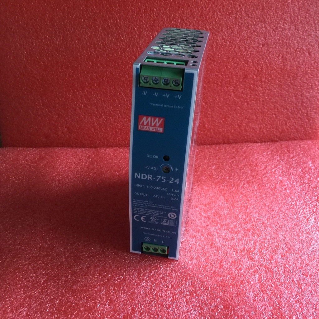 Mean WELL NDR-75-12/24/48 ราง DIN อุตสาหกรรม ประเภทเอาต์พุตกลุ่มเดียว ของแท้ 75W | Shopee Thailand
