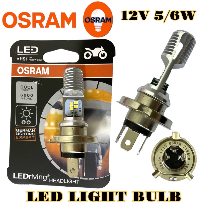 Putih Osram HS1 T19 หลอดไฟ LED 12V 5/6W COOL WHITE เมนทอล ด้านหน้า สีขาวสว่าง LC135 Y15 RS150 ...