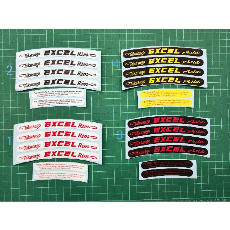 สติกเกอร์ พิมพ์ลาย Takasago Excel Rim Asia สําหรับติดตกแต่งขอบล้อรถยนต์ ...