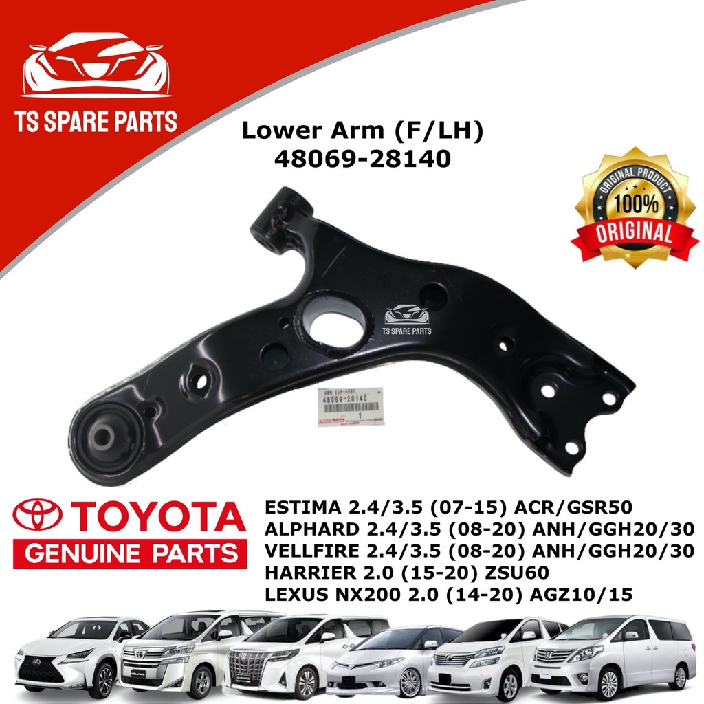 Toyota Lower Arm Front Left Hand 48069-28140 Estima/Alphard/Vellfire ...