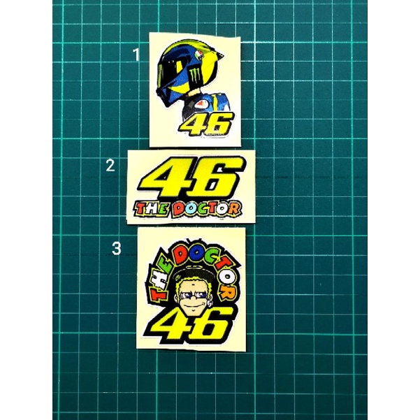 สติกเกอร์ พิมพ์ลาย The Doctor Vr46 Rossi Kecil สําหรับหมอ ลามิเนต และได ...