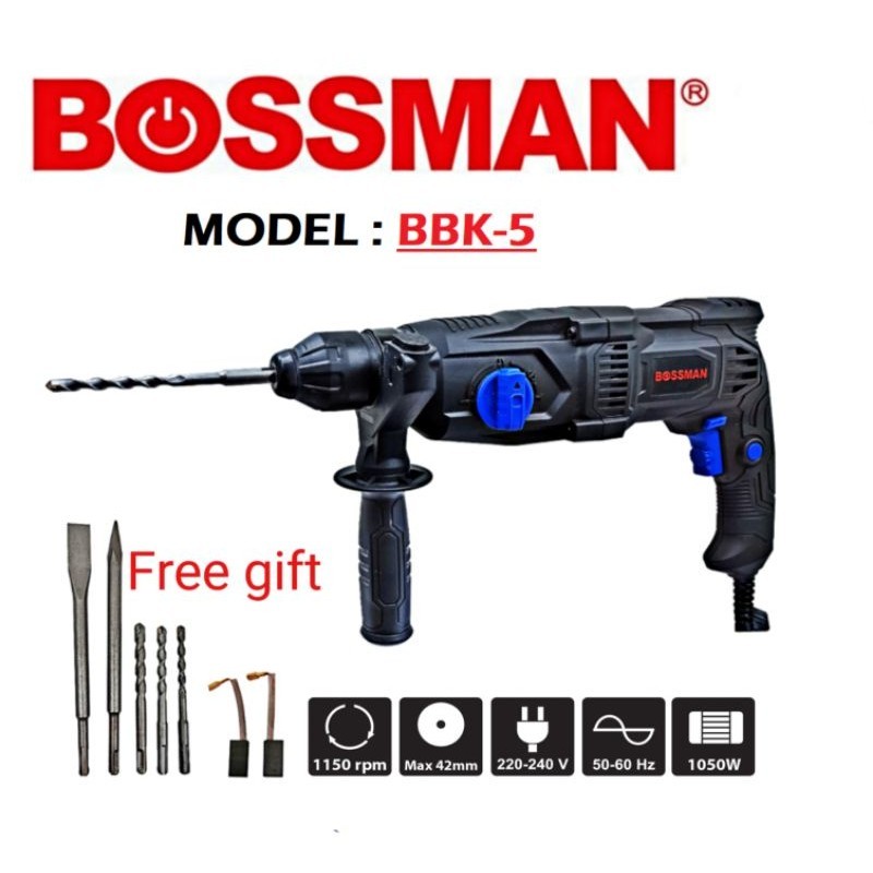 Bossman BBK-5 1050W สว่านโรตารี่ 4 โหมด | Shopee Thailand