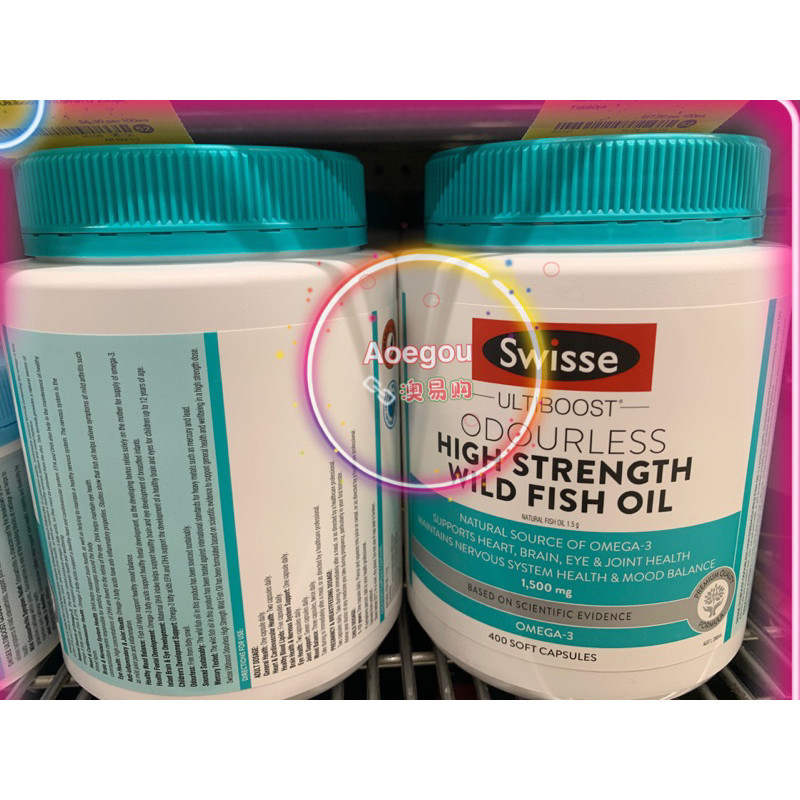 Swisse Ultiboost Odorless High Strength Wild Fish Oil 1500มก. 400 ...