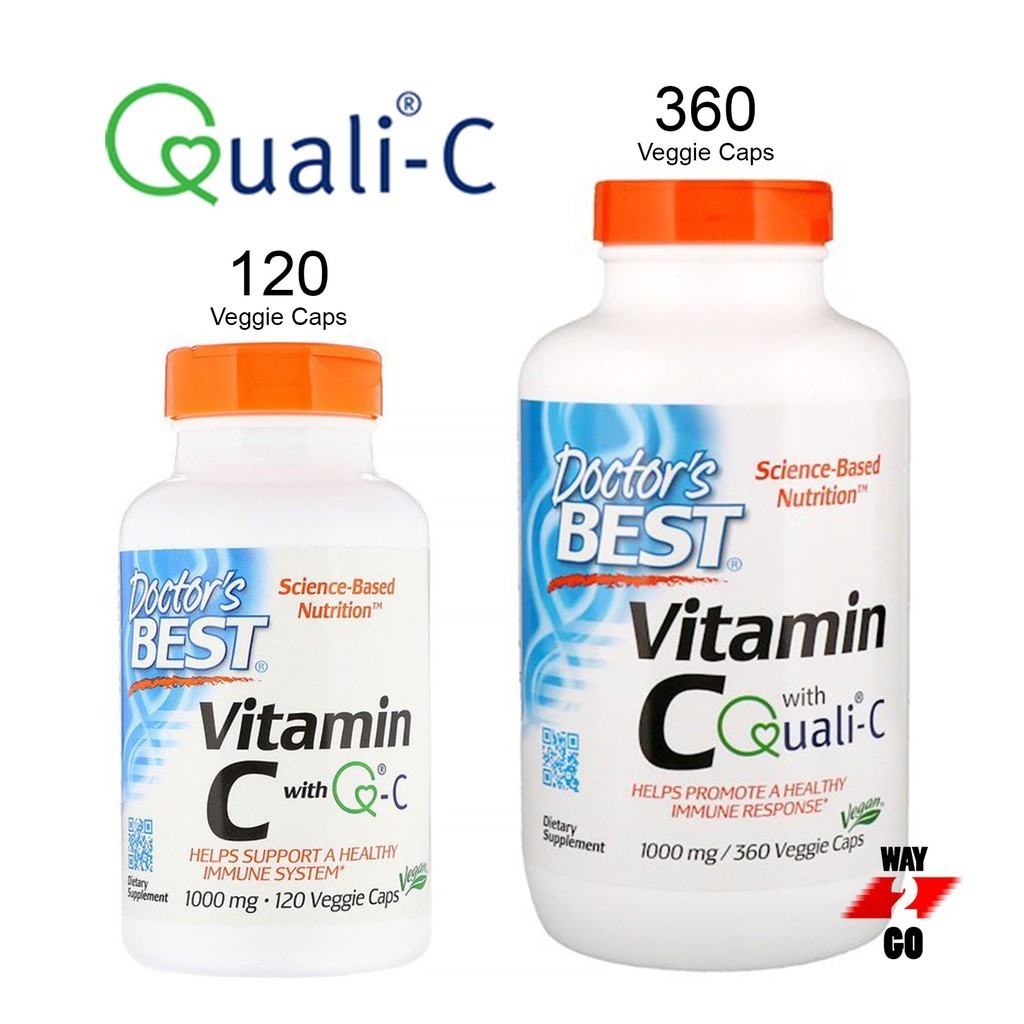 ที่สุดของคุณหมอ วิตามินซีพร้อม Qual-C 1,000 มก. 120 / 360 Veggie Caps ...