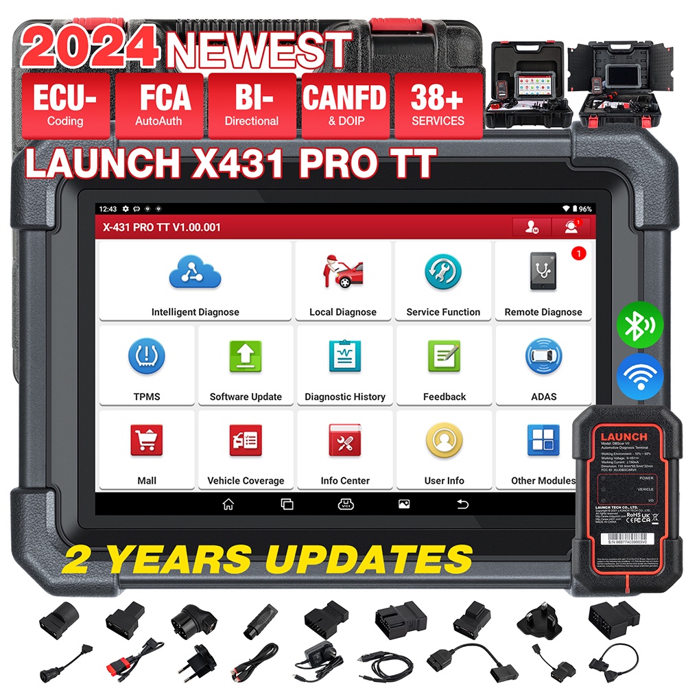 2024 LAUNCH X431 V Pro TT Elite เครื่องมือสแกนสองทิศทาง พร้อมตัวเชื่อม ...