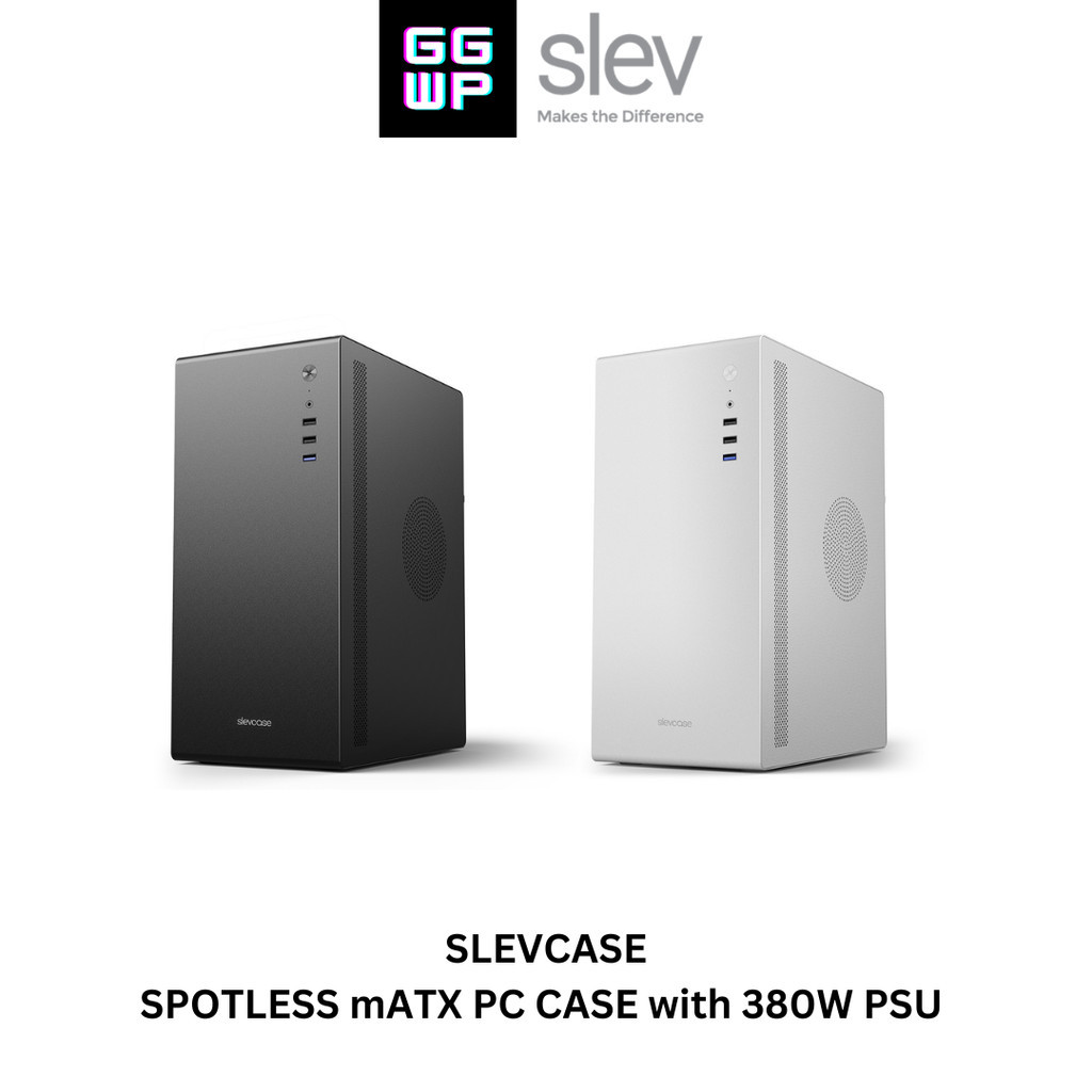 Slevcase SPOTLESS mATX Micro ATX Casing พร้อมแหล่งจ่ายไฟ 380W PSU ...