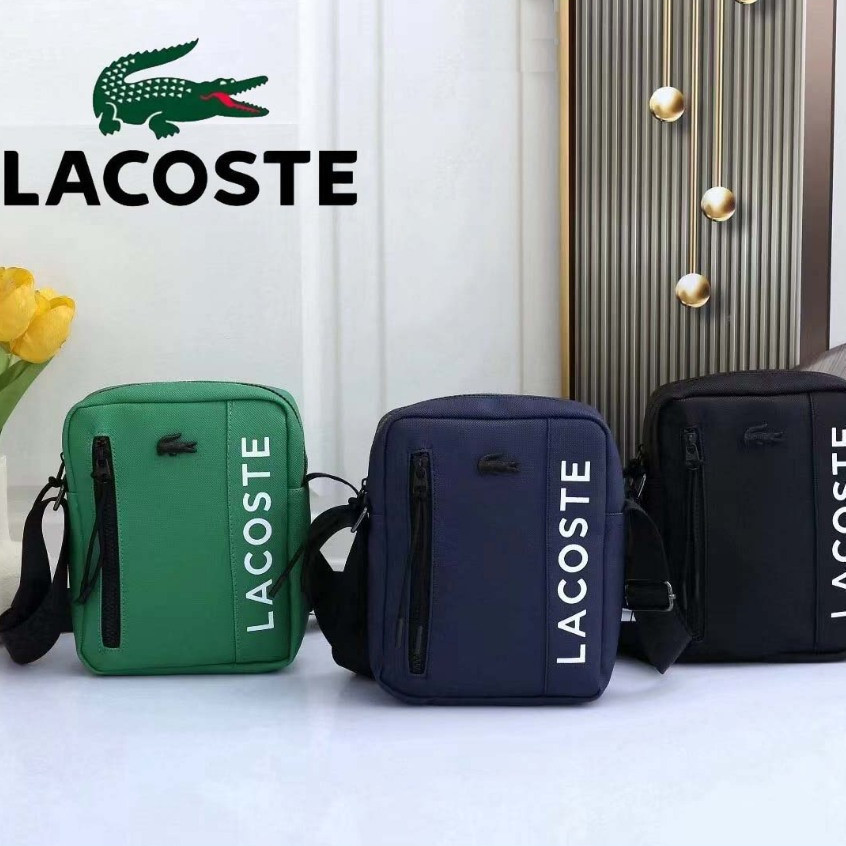 Laco-s-tte กระเป๋าสะพายไหล่ผู้ชายลําลองน้ําหนักเบาพร็อพกระเป๋าสี่เหลี่ยมเล็ก beg silang badan ...