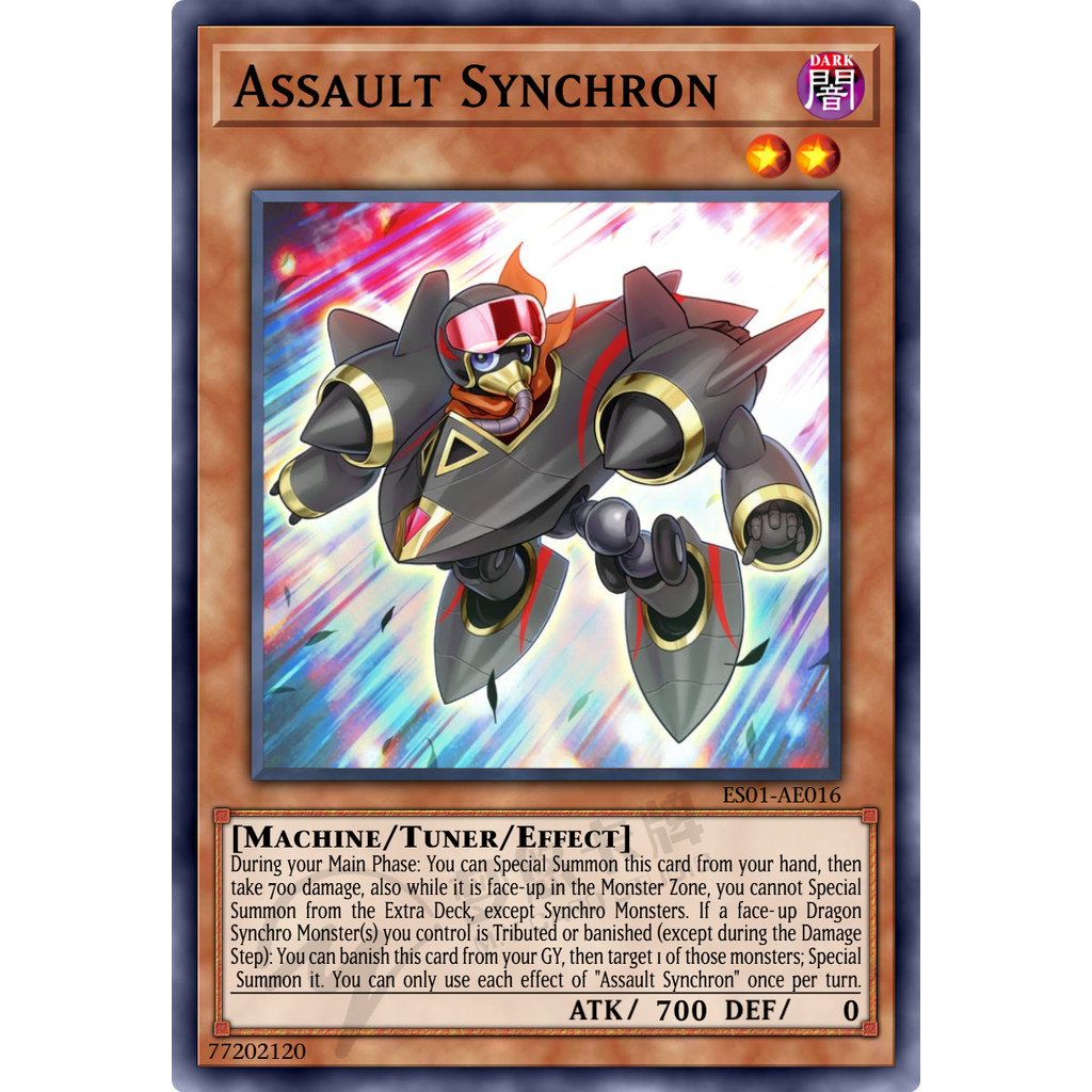 [การ์ด Mengyou] Yu-Gi-Oh ES01-AE016 Assault Synchron (การซิงโครนจู่โจม ...
