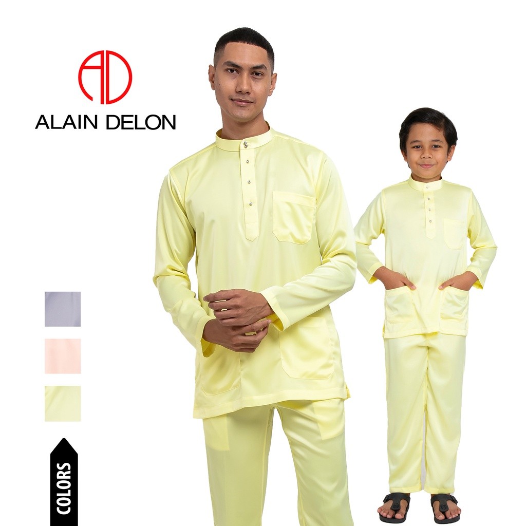 Alain Delon Baju Melayu Short Musang Slim Fit Baju Father/Sondon Set ...