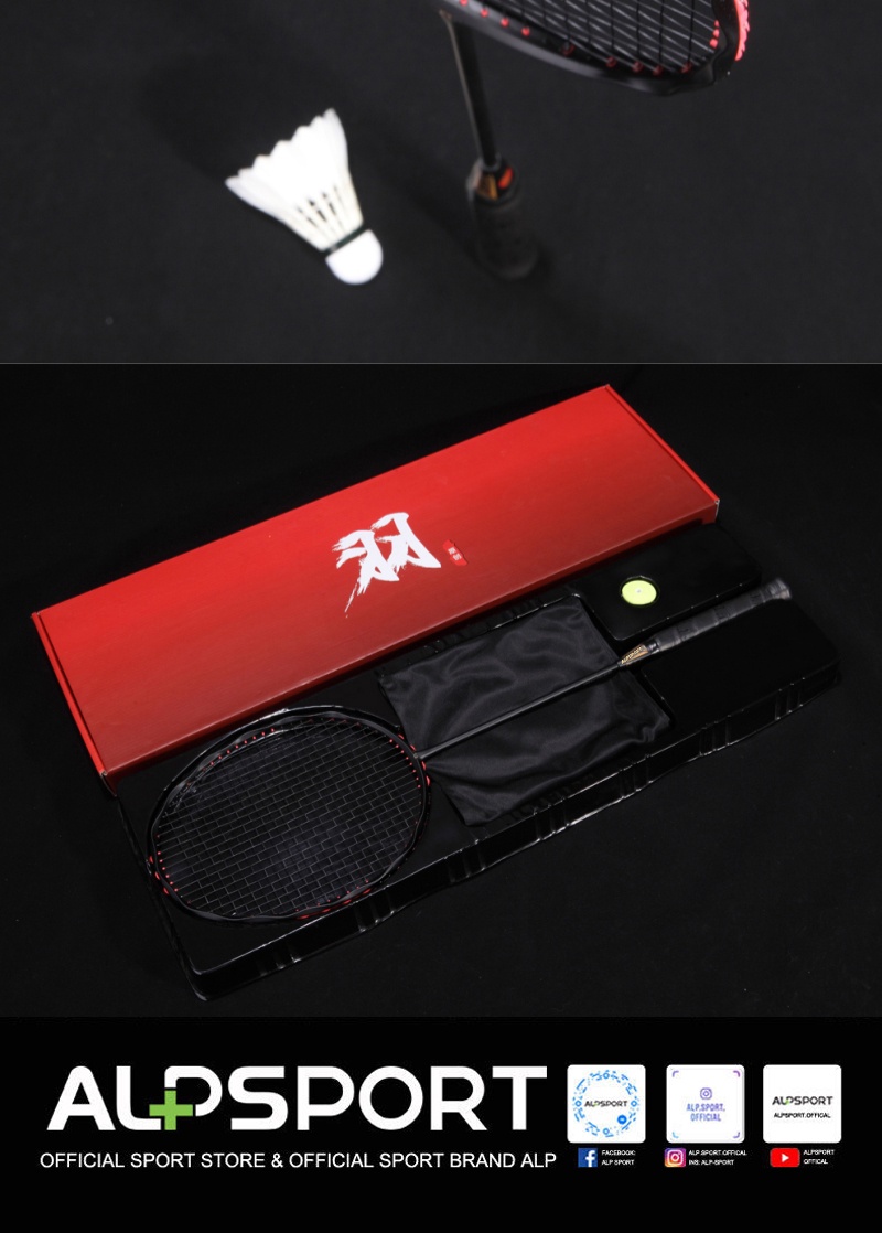 Alp MH-V5 ไม้แบดมินตัน คาร์บอนไฟเบอร์ 5U 75 กรัม 30 ปอนด์ 100% สีม่วง ...