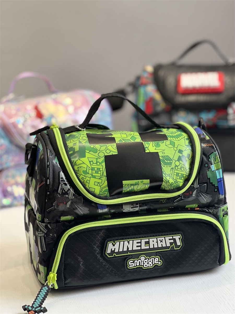 Smiggle Minecraft Classic backpack กระเป๋าเป้นักเรียน กระเป๋าปากกาพับ ...