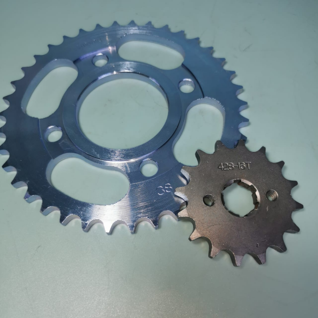 Honda CG125 - ชุดเกียร์สเตอร์ (428 ) ( Depan + Belakang) | Shopee Thailand