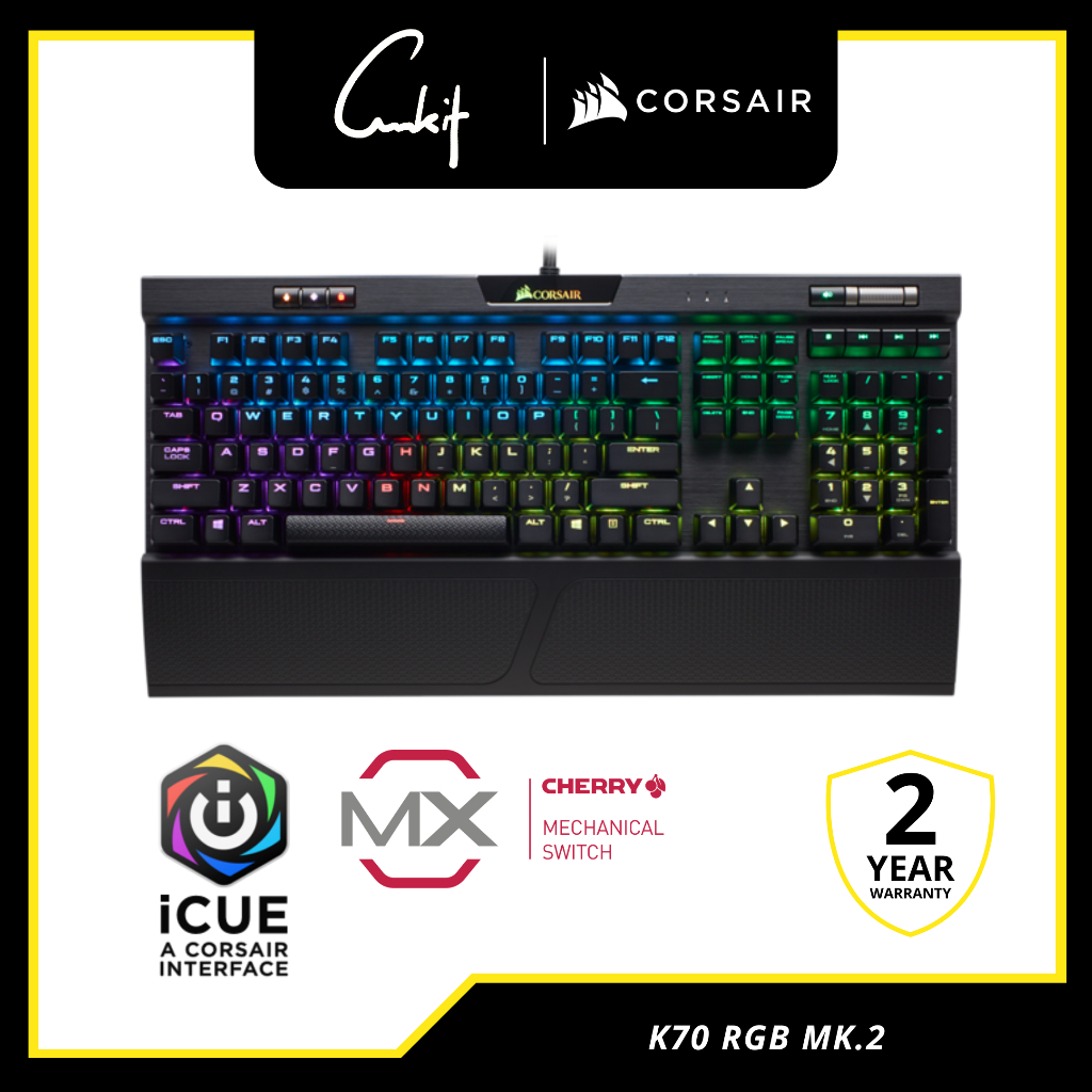 Corsair K70 RGB MK.2 Mechanical Gaming Keyboard คีย์บอร์ดเกมแบบมีสาย ...