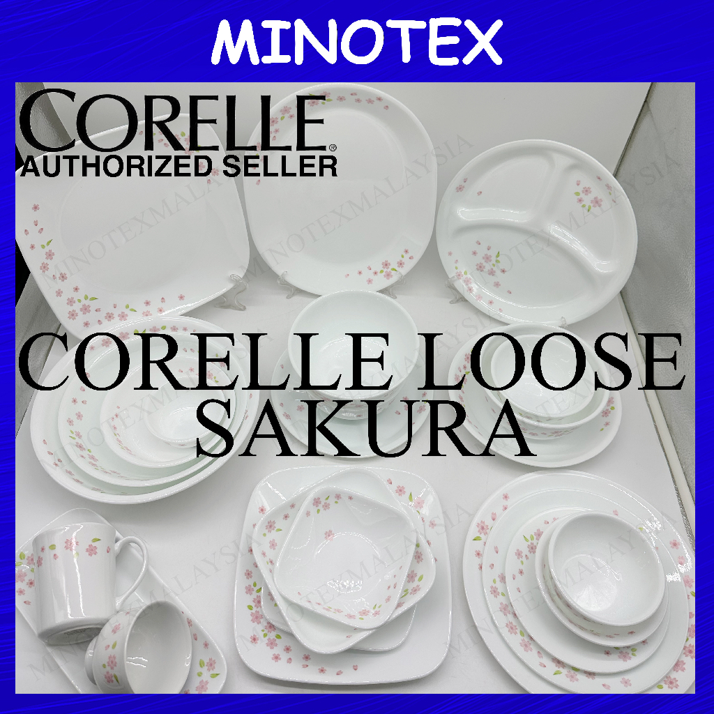 Corelle Loose Sakura (Dinner/Muncheon/Bread/Serving Plate/Nooodle/Soup ...