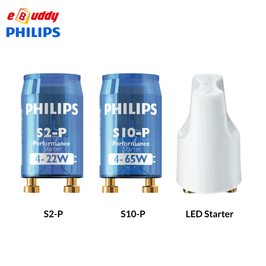 Philips S2 S10 Fluorescent TLD Safety Starter / LED Tube EMP Starter | Shopee Thailand