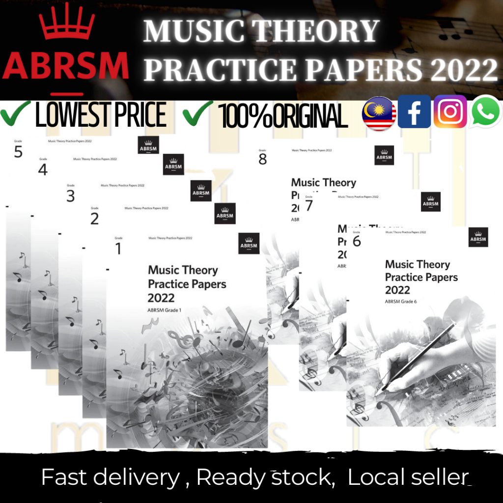 กระดาษ ABRSM PRACTICE PAPER 2022 ABRSM MUSIC THEORY PRACTICE PAPERS 2022 GRADE 1-8 | Shopee Thailand