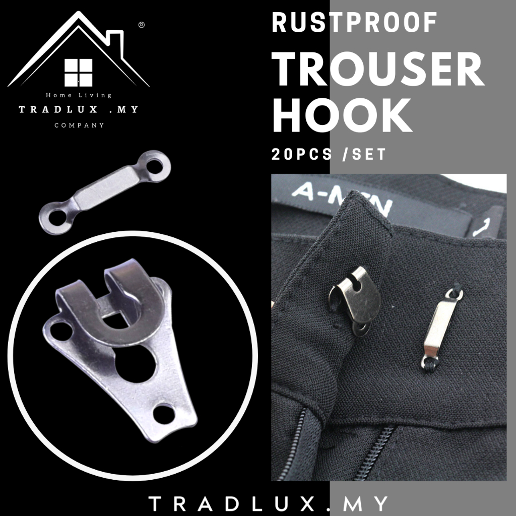 ตะขอกางเกงกันสนิมโลหะ DIY เย็บตา ปุ่มกางเกงโลหะ Polybuttons Cangkuk ...