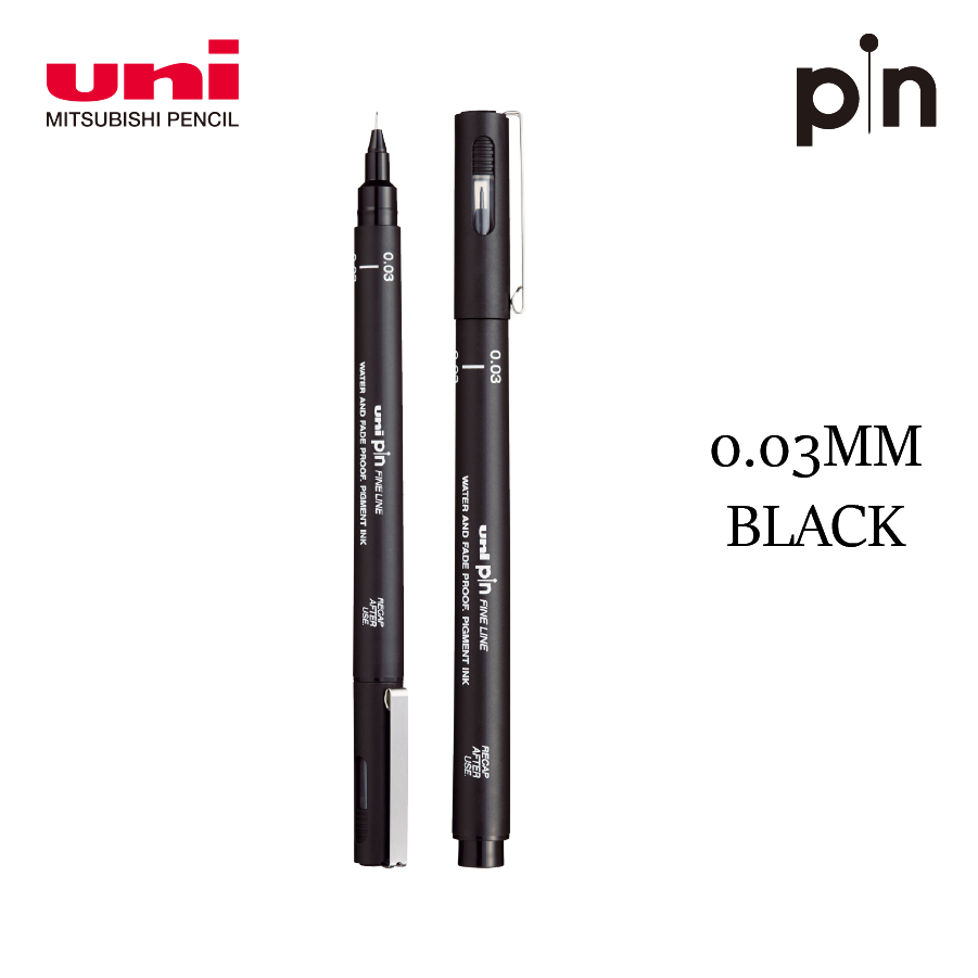 UniPIN Pigment Ink Fine Line Drawing Pen 0.03-1.2mm PIN-200 1 ชิ้น ...