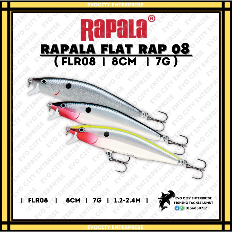 Rapala Flat Rap 8cm / 7g / 0.6-1.2m FLR08 | Shopee Thailand