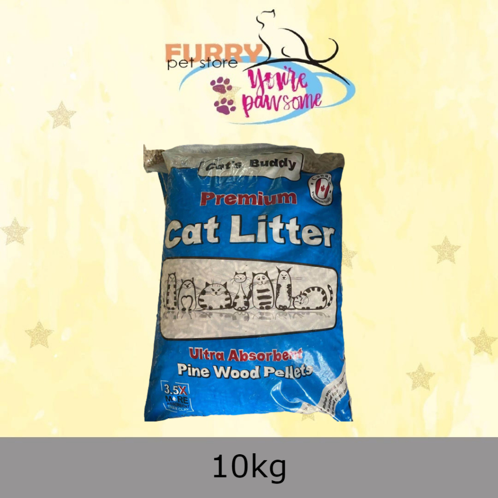 Cats Buddy ทรายแมวพรีเมี่ยม เม็ดไม้สน 10กก. 3.5 ดูดซึมได้มากกว่า ทราย ...