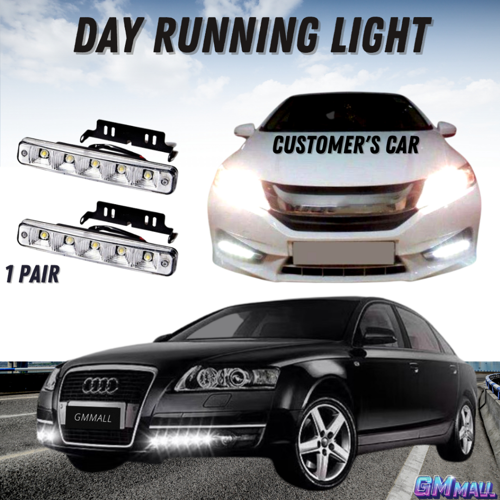 LED DRL High Power Beam Spotlight Day Running Light สีขาวกลางวัน 2 ชิ้น ...